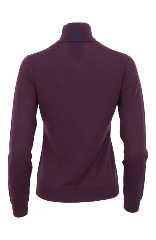 LORDS OF HARLECH Rona Cashmere Blend Turtleneck Sweater - Plum