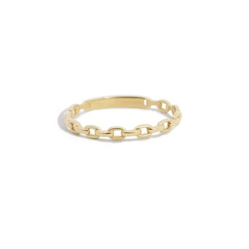THE LOVERY FINE JEWELRY Oval Link Ring - Yellow Gold