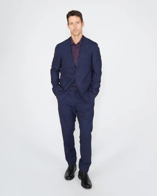 LORDS OF HARLECH Jaques Wool Blazer - Navy