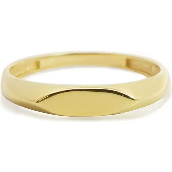 THE LOVERY FINE JEWELRY Marquise Signet Ring - Yellow Gold