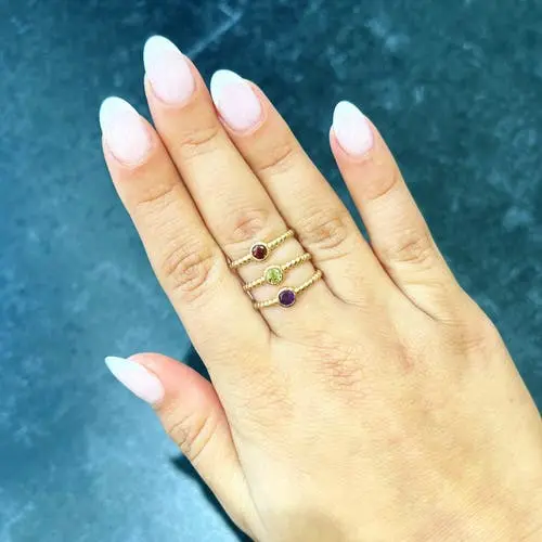 THE LOVERY 14k Gold Beaded Ring