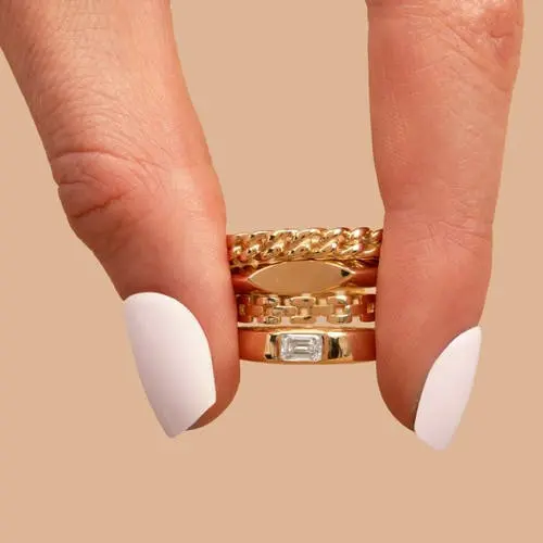 THE LOVERY FINE JEWELRY Square Link Ring