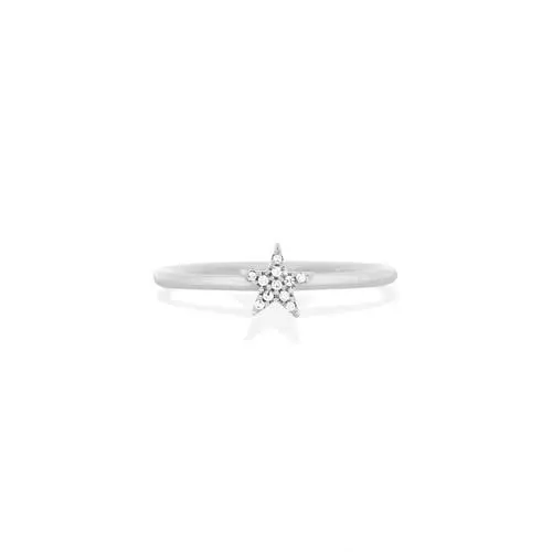 THE LOVERY FINE JEWELRY Diamond Star Ring - White Gold