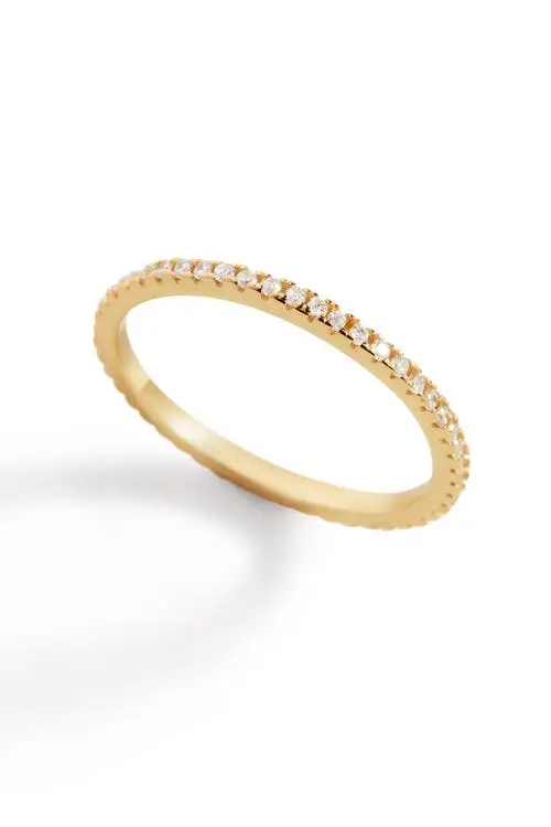 MINT & LILY Eternity Pave Ring - 18k Gold Over Sterling Silver