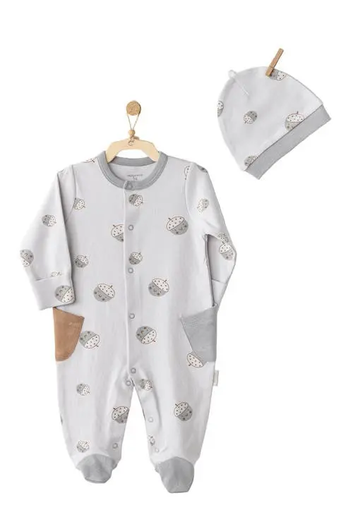 ANDY WAWA Printed Romper With Hat