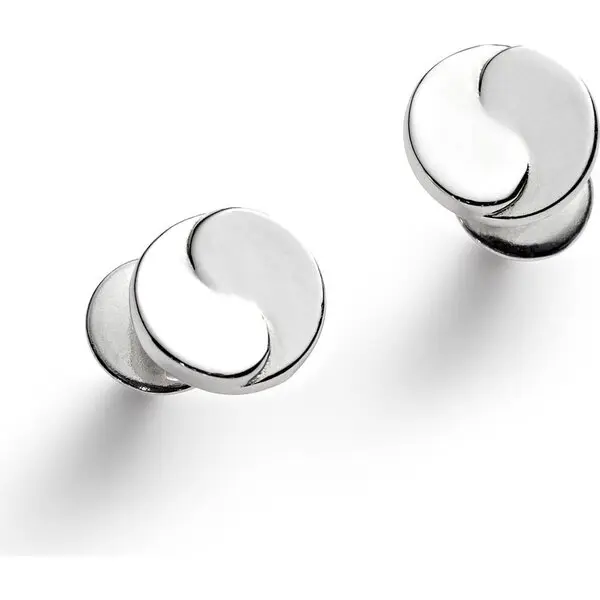 LOUPN Taegeuk Peace Stud Earrings - Silver