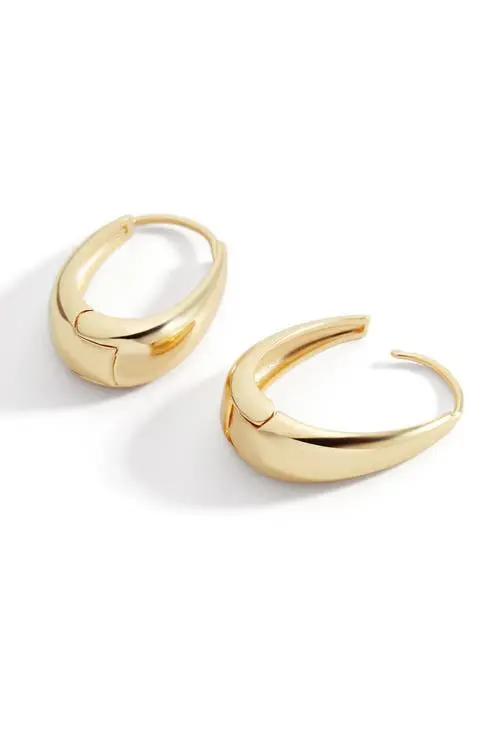 MINT & LILY Teardrop Hoop Earrings - 18k Gold Plated