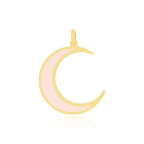 THE LOVERY FINE JEWELRY Crescent Moon Charm - Pink Pearl