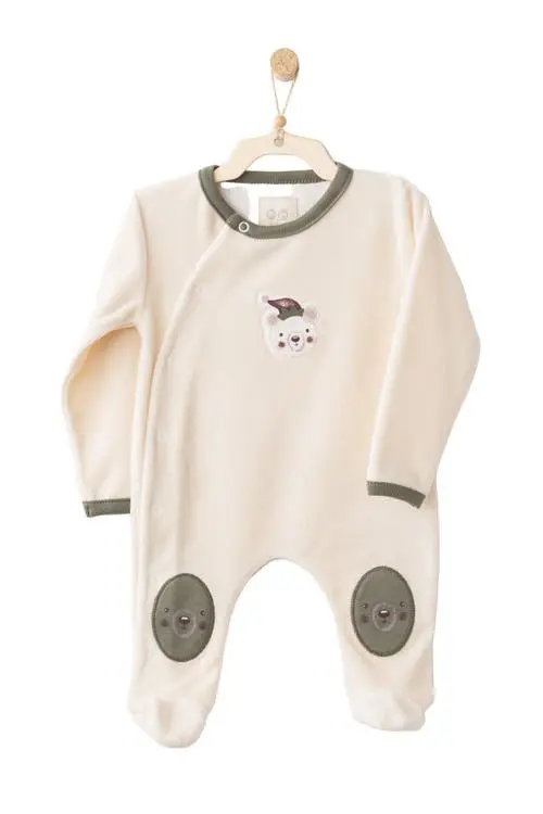 ANDY WAWA Bear Patch Sleepsuit