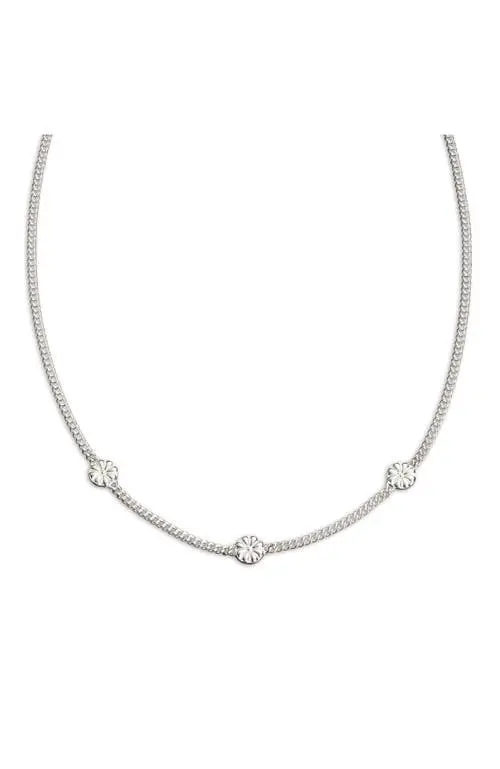 LOUPN Flower Path Chain Necklace - Silver