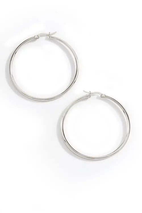 MINT & LILY Lynette Large Hoop Earrings - Silver