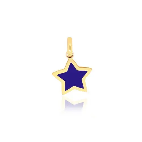 THE LOVERY FINE JEWELRY 14k Yellow Gold Star Charm - Lapis