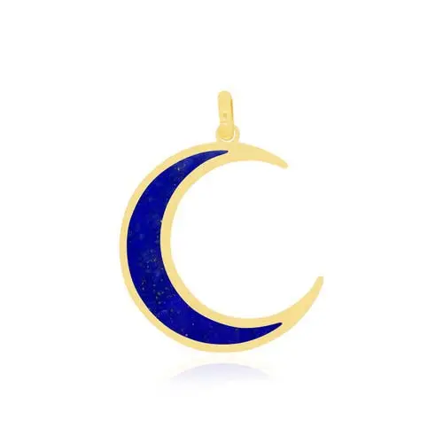 THE LOVERY FINE JEWELRY Crescent Moon Charm - Lapis