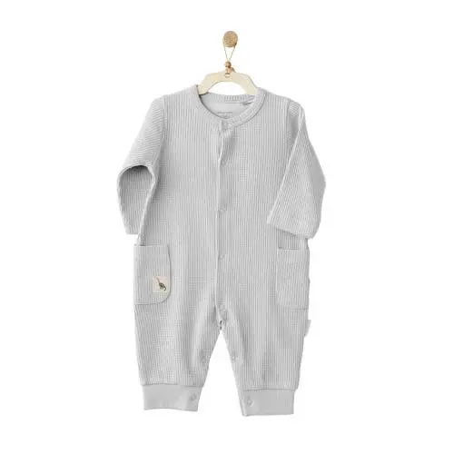 ANDY WAWA Ribbed Giraffe Pocket Romper