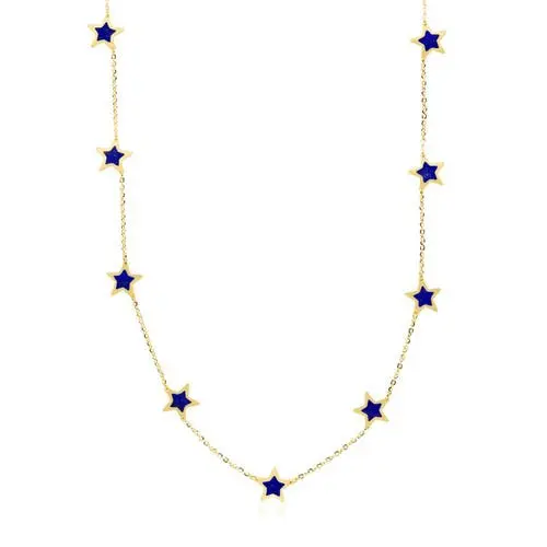 THE LOVERY FINE JEWELRY Star Station Necklace - Lapis