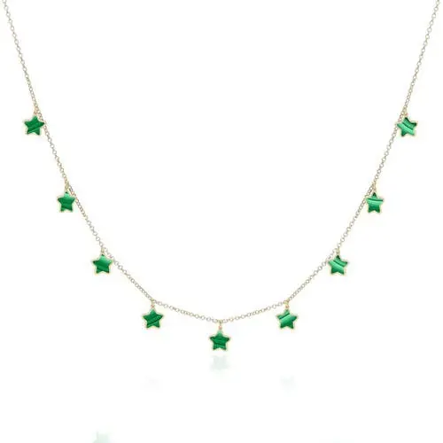 THE LOVERY FINE JEWELRY Star Dangle Necklace - Malachite