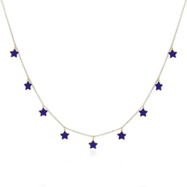 THE LOVERY FINE JEWELRY Star Dangle Necklace - Lapis