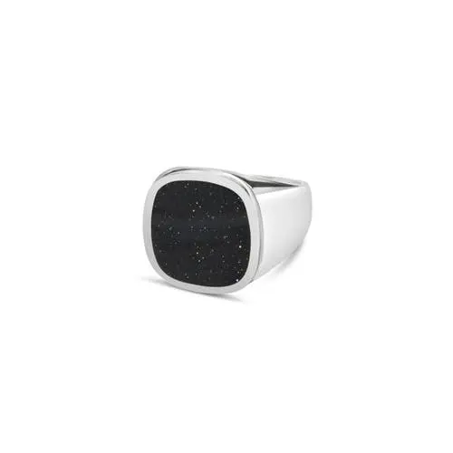 LOUPN Mafia Bling Signet Ring - Black