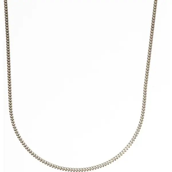 LOUPN Thin Cuban Chain Necklace - Silver