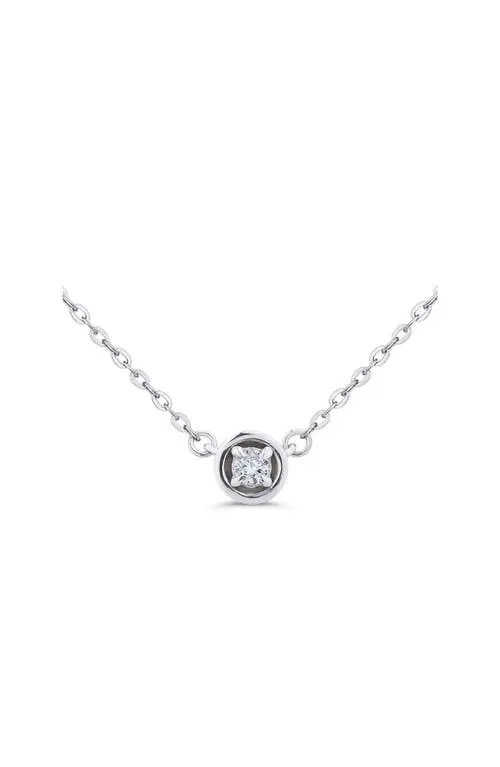 SEED2STONE Station Diamond Pendant Necklace - Silver
