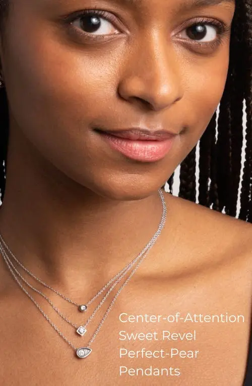 SEED2STONE Station Diamond Pendant Necklace - Silver