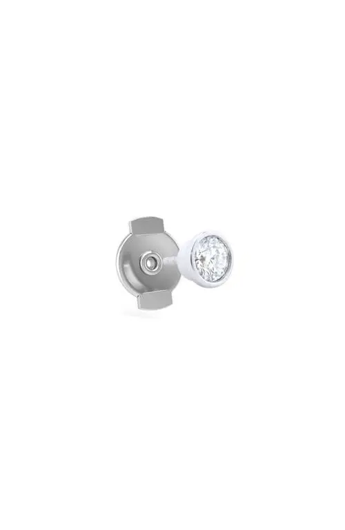 SEED2STONE The Starlet Diamond Bezel-set Back-off Single Stud - Silver