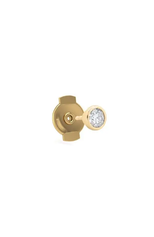 SEED2STONE Diamond Back-off Stud Earring - Yellow Gold