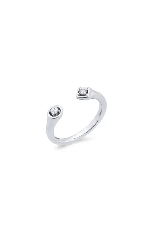 SEED2STONE Horseshoe Ring With Lab-grown Diamonds - Silver