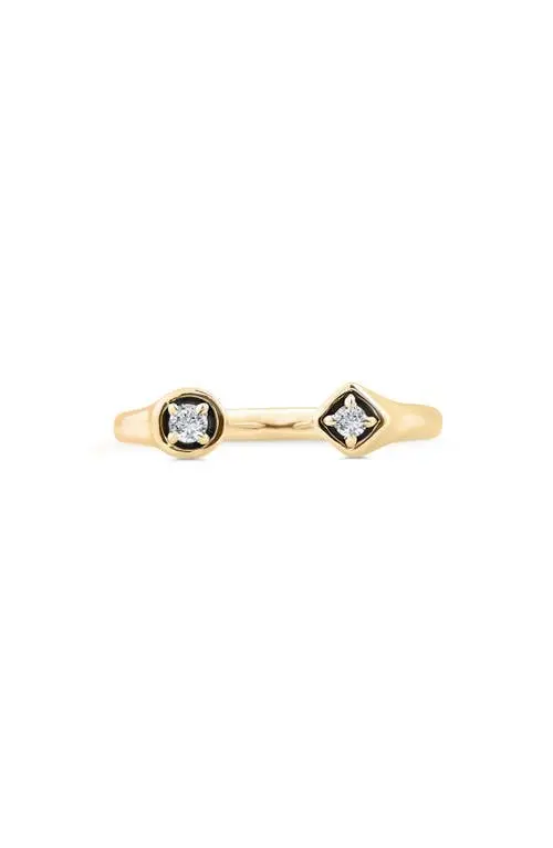 SEED2STONE Horseshoe Ring With Lab-grown Diamonds - Yellow Gold