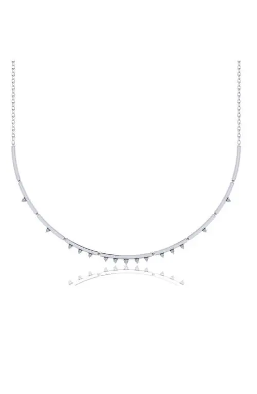 SEED2STONE Diamond Link Choker Necklace - Silver