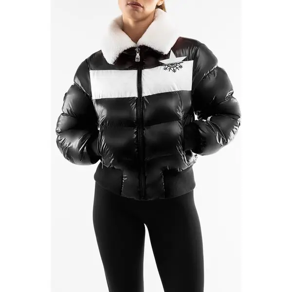 MALIBU SKI CLUB Apres Slick Bomber Jacket - Black