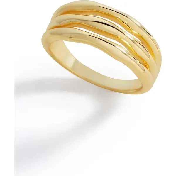 MINT & LILY Triple Band Ring - 18k Gold Over Sterling Silver