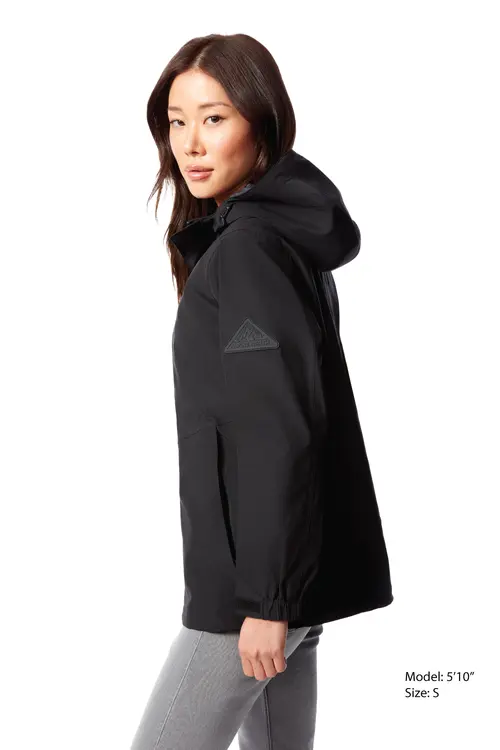 ALPINE NORTH Tahsis Lightweight Waterproof Shell Jacket - Black
