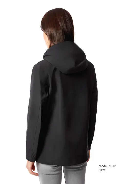 ALPINE NORTH Tahsis Lightweight Waterproof Shell Jacket - Black