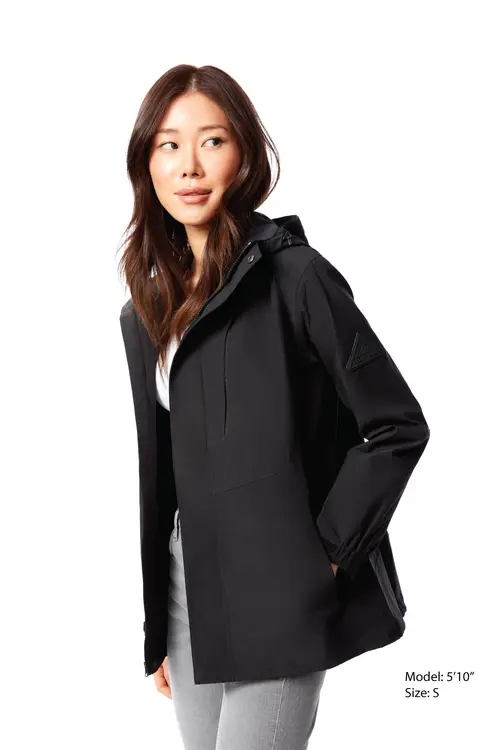 ALPINE NORTH Tahsis Lightweight Waterproof Shell Jacket - Black