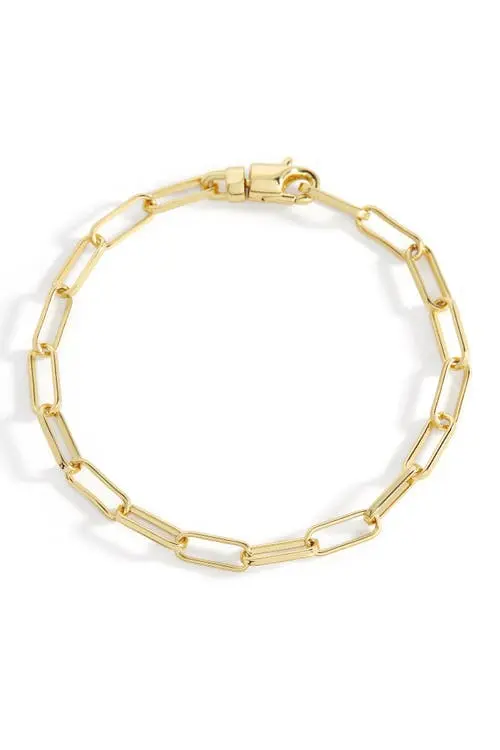MINT & LILY Open Link Paperclip Chain Bracelet - 18k Gold Plated