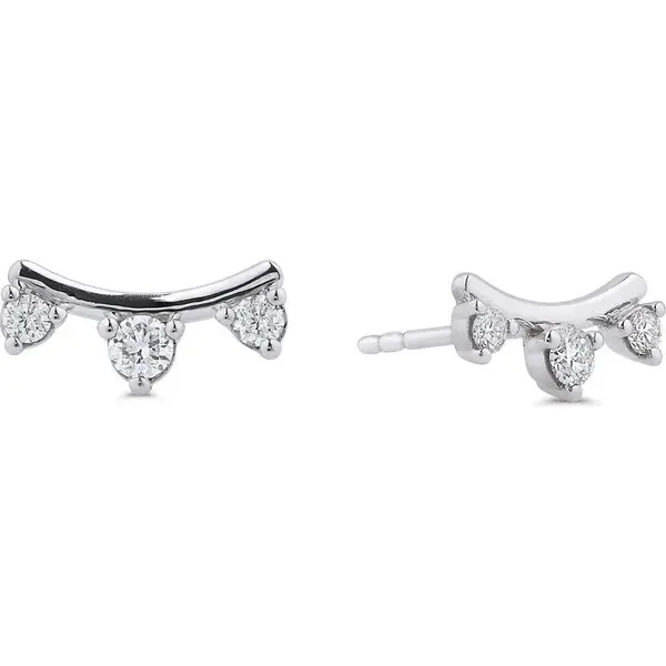 SEED2STONE Sweet Curves Diamond Ear Crawlers - Silver