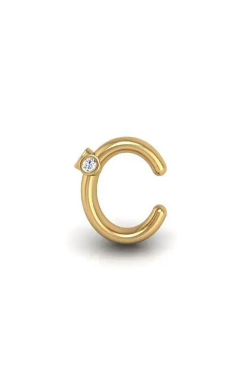 SEED2STONE 180 Mid Ear Cuff - Yellow Gold