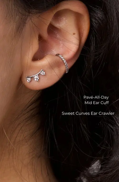 SEED2STONE Pave Lab-grown Diamond Ear Cuff - Silver