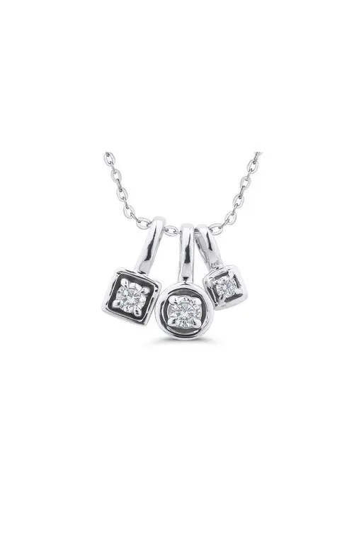 SEED2STONE Sugar+spice Cluster Diamond Pendant Necklace - Silver