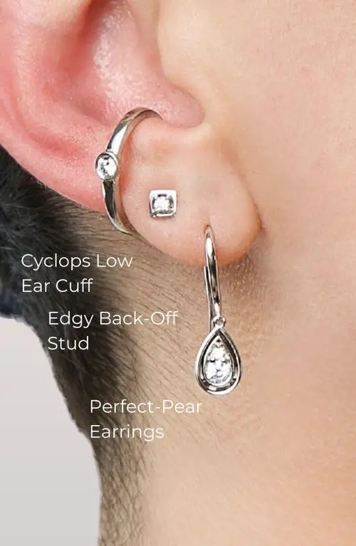 SEED2STONE Perfect-pear Diamond Drop Earrings - Silver