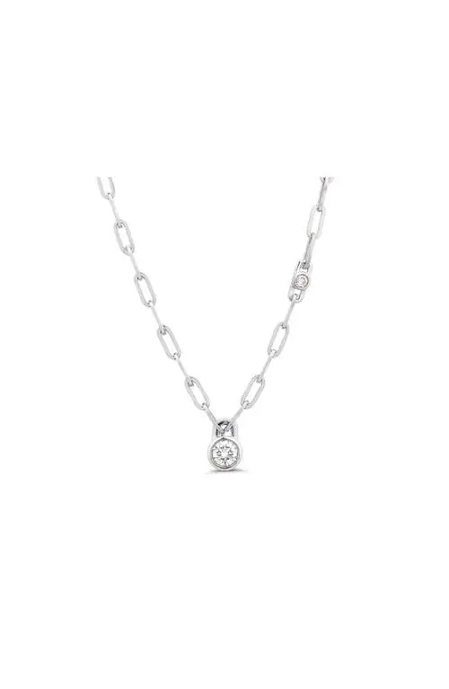 SEED2STONE Diamond Bezel Necklace - Silver