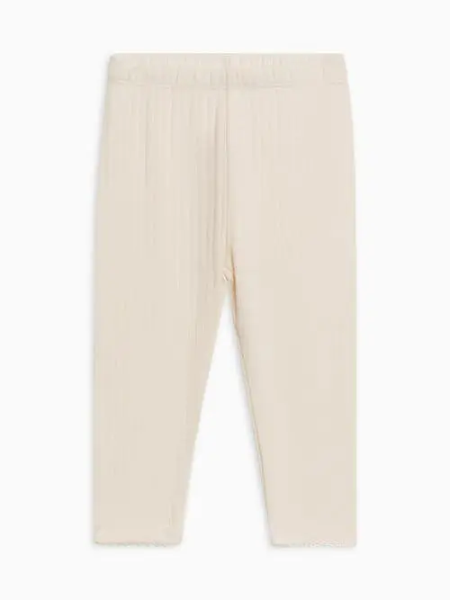 KENDI Gina Pointelle Leggings - Ivory