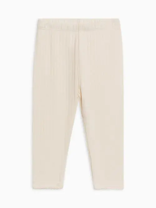 KENDI Gina Pointelle Leggings - Ivory