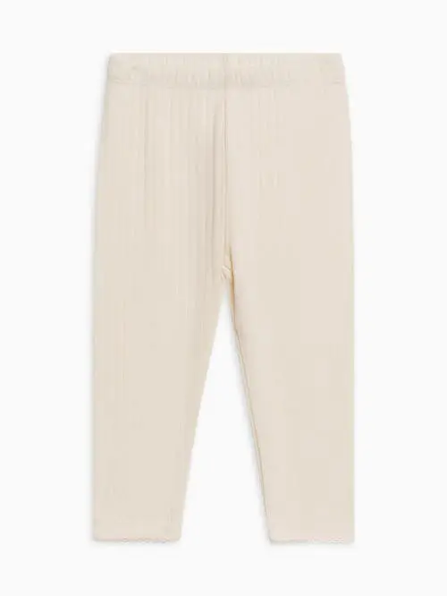 KENDI Gina Pointelle Leggings - Ivory