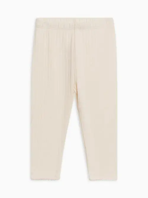 KENDI Gina Pointelle Leggings - Ivory