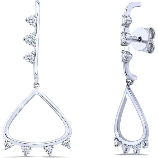 SEED2STONE Mic Drop Diamond Earrings - Silver