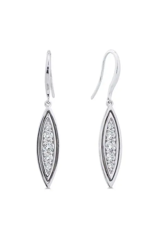 SEED2STONE Deco Diamond Drop Earrings - Silver