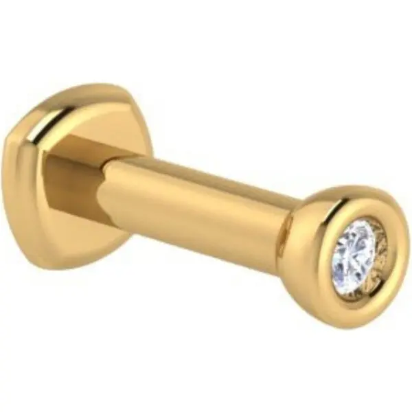 SEED2STONE Starlet Diamond Flat Back Single Stud Earring - Yellow Gold
