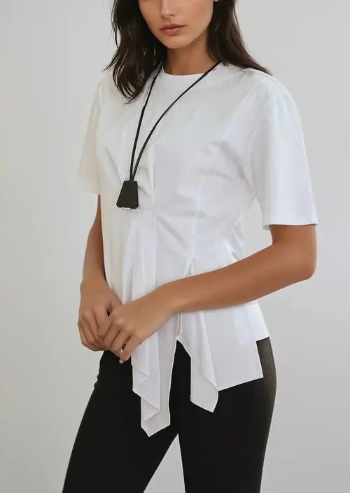 SISTERLY Lise Asymmetric Drape Top